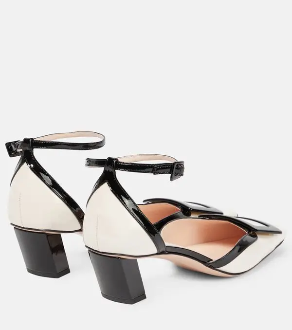 ROGER VIVIER Belle Vivier Patent Leather Sandals - Multicoloured