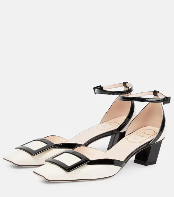 ROGER VIVIER Belle Vivier Patent Leather Sandals - Multicoloured
