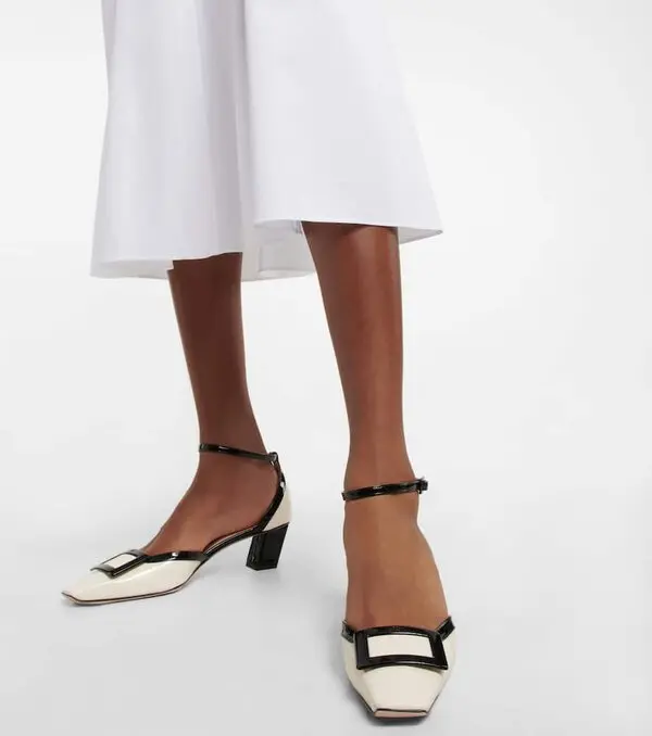 ROGER VIVIER Belle Vivier Patent Leather Sandals - Multicoloured