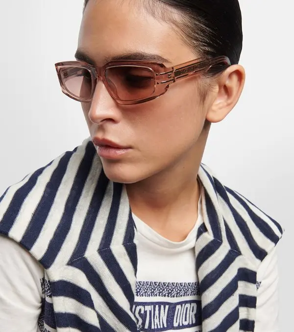 Dior Diorsignature S9u Rectangular Sunglasses - Pink