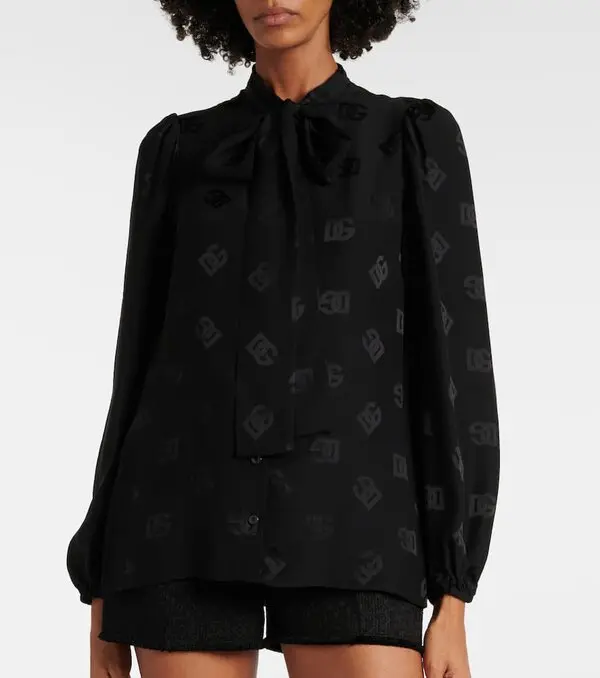 Dolce & Gabbana Bow-detail Silk Blouse