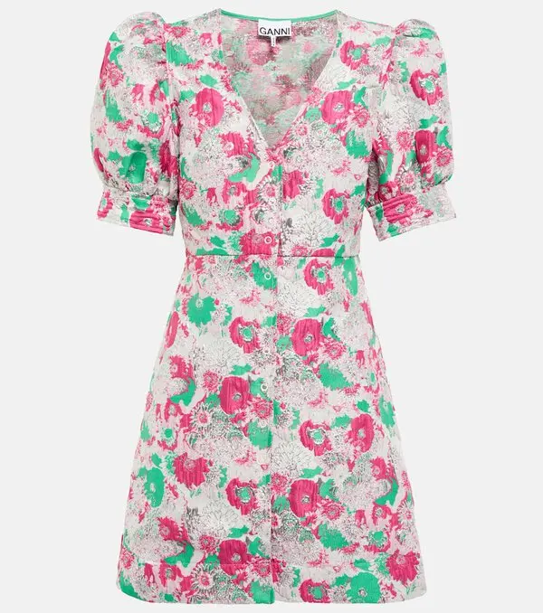 GANNI Printed Minidress