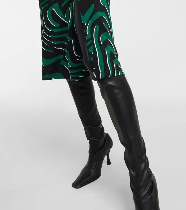 Diane Von Furstenberg Printed Fitted Midi Dress