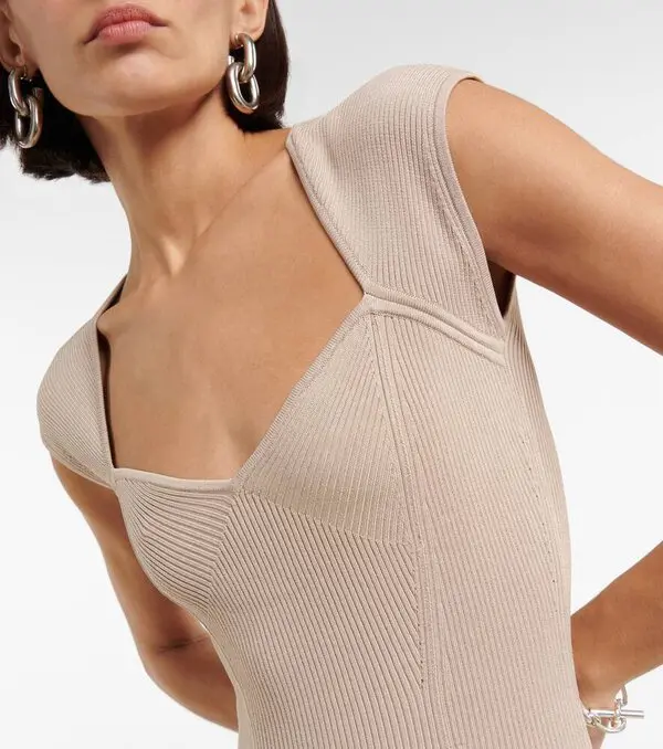 Simkhai Barbara Ribbed-knit Bodysuit