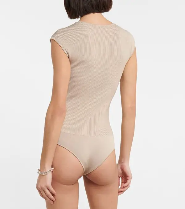 Simkhai Barbara Ribbed-knit Bodysuit