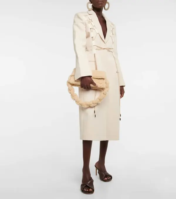 Jacquemus Le Bambidou Shearling Shoulder Bag