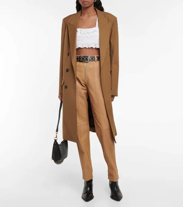 Isabel Marant Étoile Mecelia Anglaise Cotton And Silk Crop Top