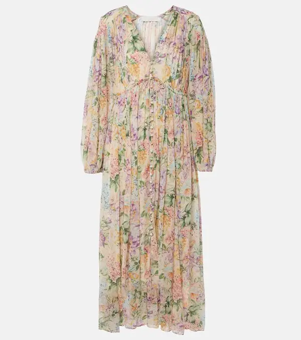 Zimmermann Halliday Gathered Maxi Dress