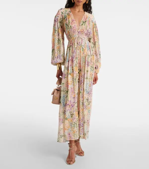 Zimmermann Halliday Gathered Maxi Dress