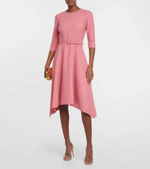Oscar De La Renta Wool-blend Midi Dress