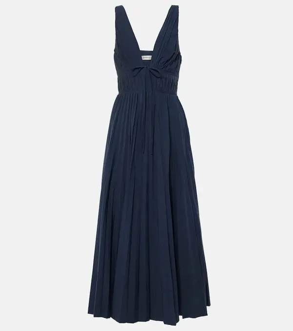 Simkhai Stephanie Plisse Cotton-blend Gown