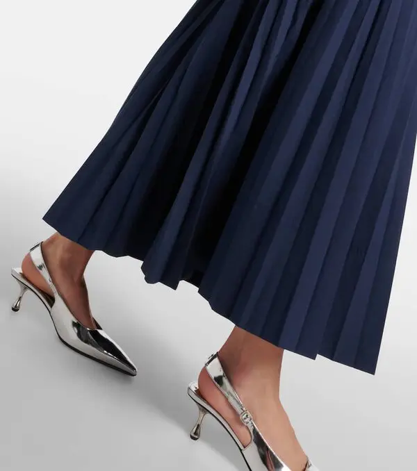 Simkhai Stephanie Plisse Cotton-blend Gown