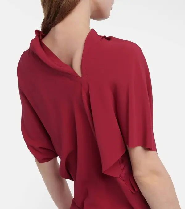 Rick Owens Asymmetrical Silk-blend Top