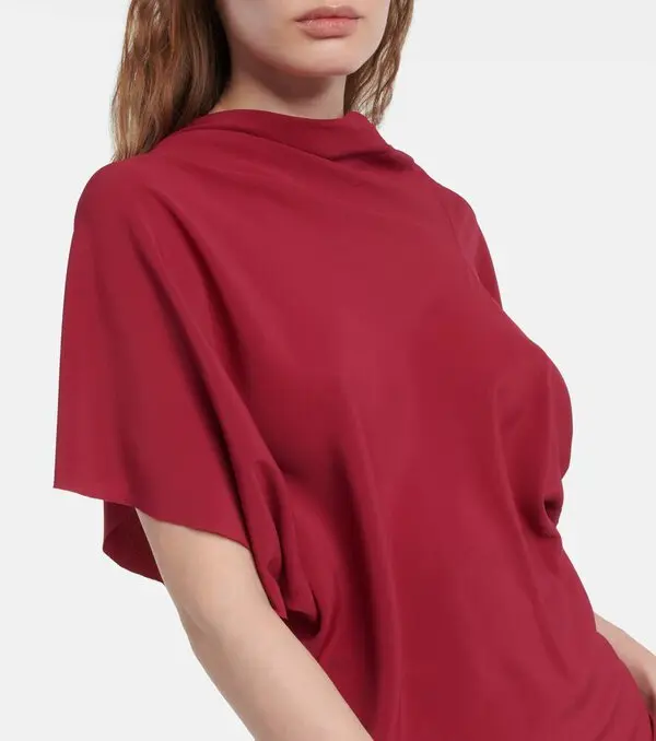 Rick Owens Asymmetrical Silk-blend Top