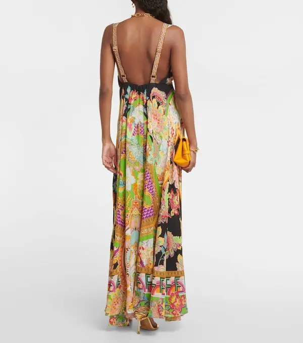 Camilla Printed Silk Maxi Dress