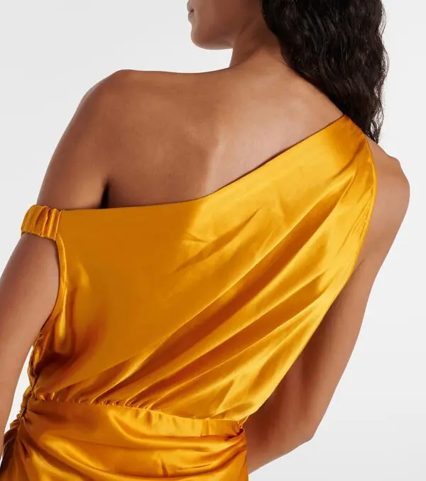 THE SEI Draped Silk Satin Gown