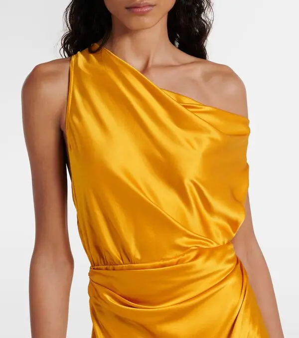 THE SEI Draped Silk Satin Gown