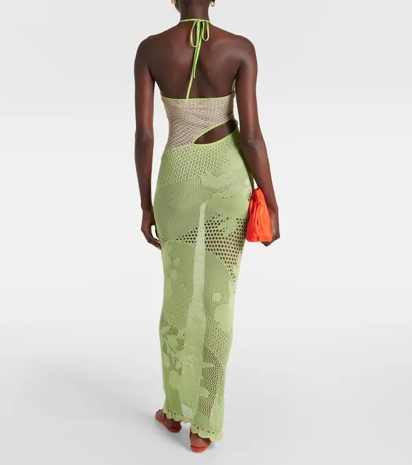 ROBERTA EINER Natalie Halterneck Maxi Dress