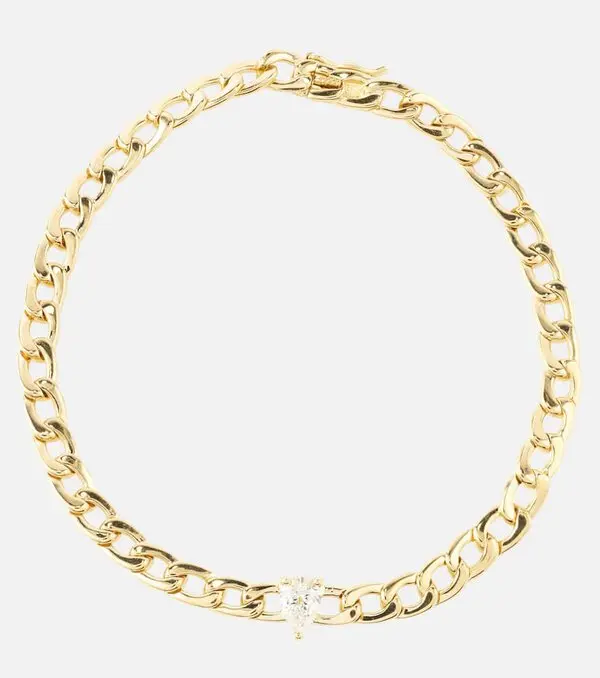 ANITA KO 18kt Yellow Chain Bracelet With Diamond - Gold