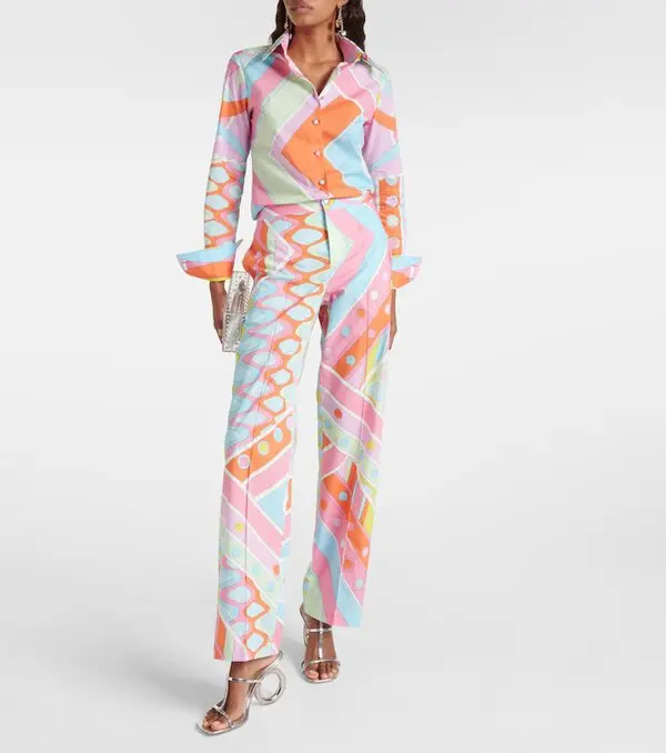 Emilio Pucci Vivara Mid-rise Pants