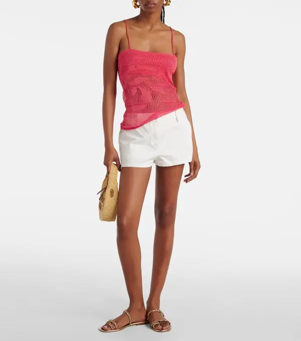 ROBERTA EINER Alba Knitted Cotton Top