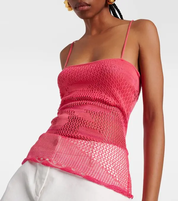 ROBERTA EINER Alba Knitted Cotton Top