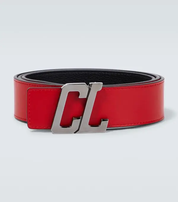CHRISTIAN LOUBOUTIN Cl Logo Reversible Leather Belt