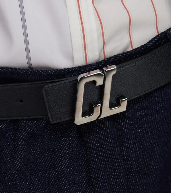 CHRISTIAN LOUBOUTIN Cl Logo Reversible Leather Belt