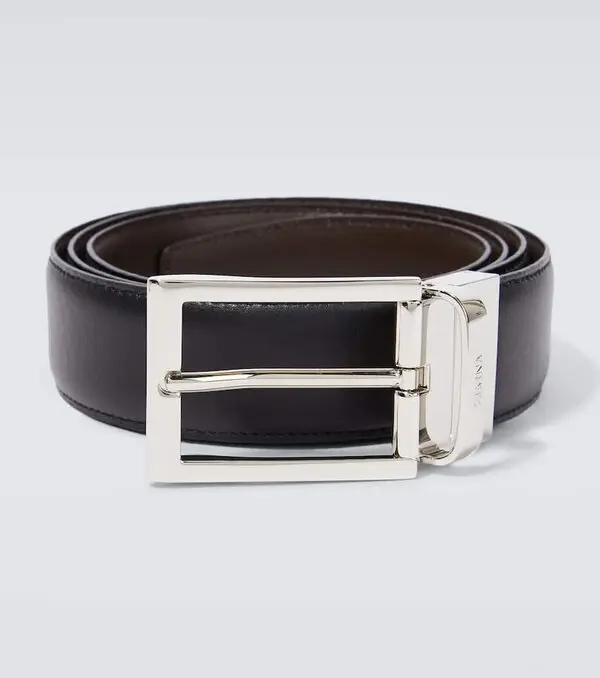 Zegna Leather Belt - Black