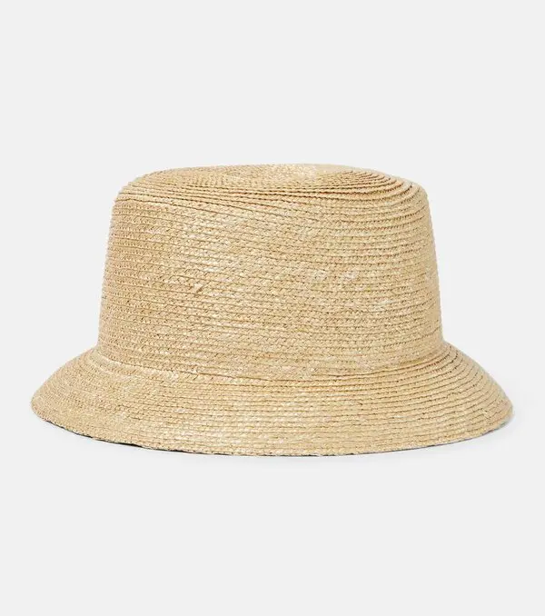 Saint Laurent Maglina Straw Bucket Hat