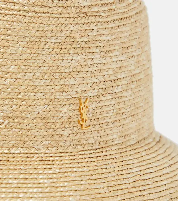 Saint Laurent Maglina Straw Bucket Hat