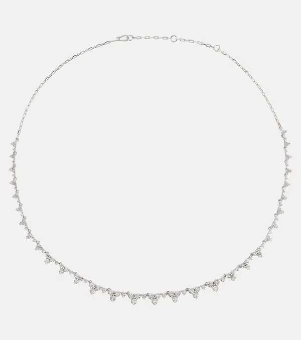 Ileana Makri Rivulet Tears Diamond Necklace - Silver