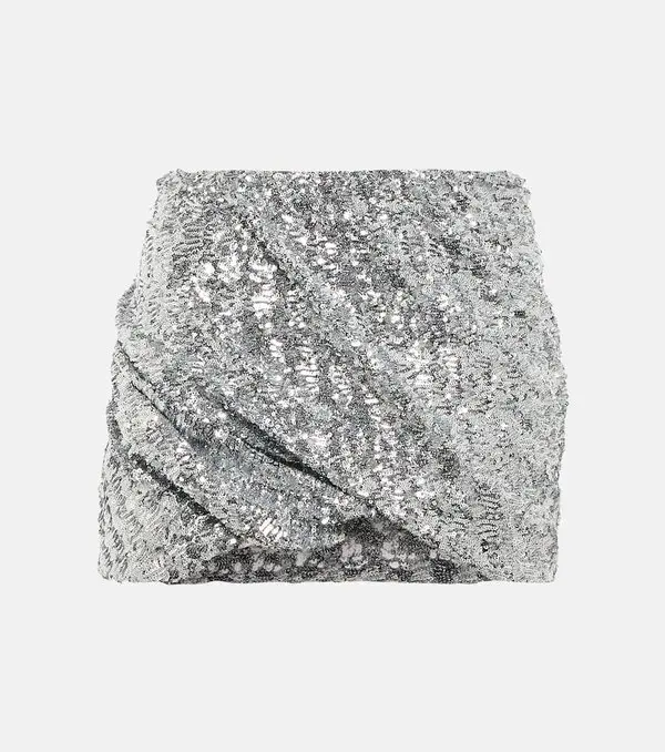Attico Sequined Mini Skirt