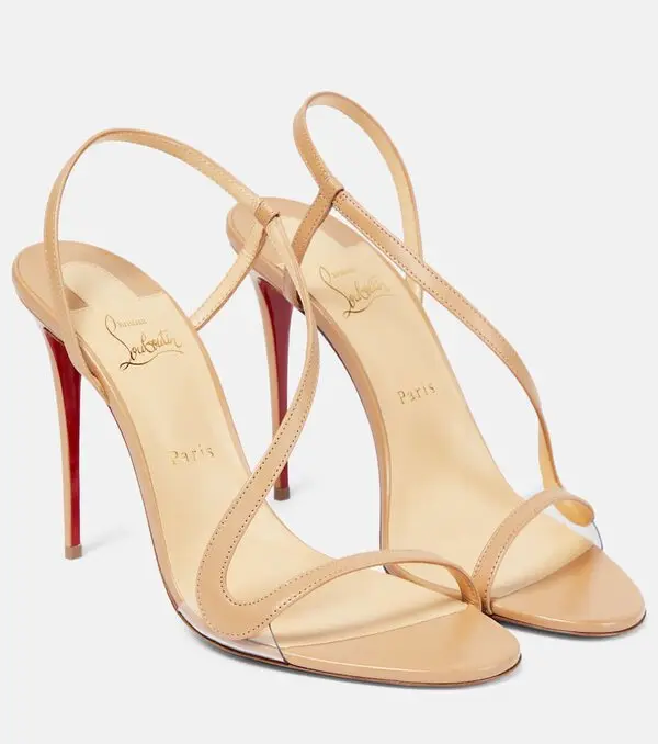 CHRISTIAN LOUBOUTIN Rosalie Leather Sandals - Beige