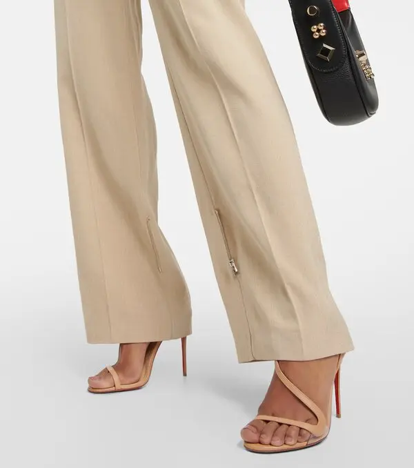 CHRISTIAN LOUBOUTIN Rosalie Leather Sandals - Beige