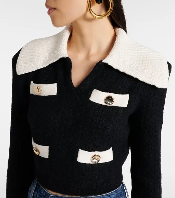 SELF-PORTRAIT Embellished Alpaca-blend Sweater