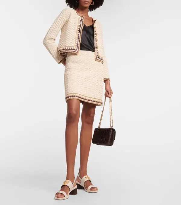 Tory Burch Crochet Cotton-blend Miniskirt
