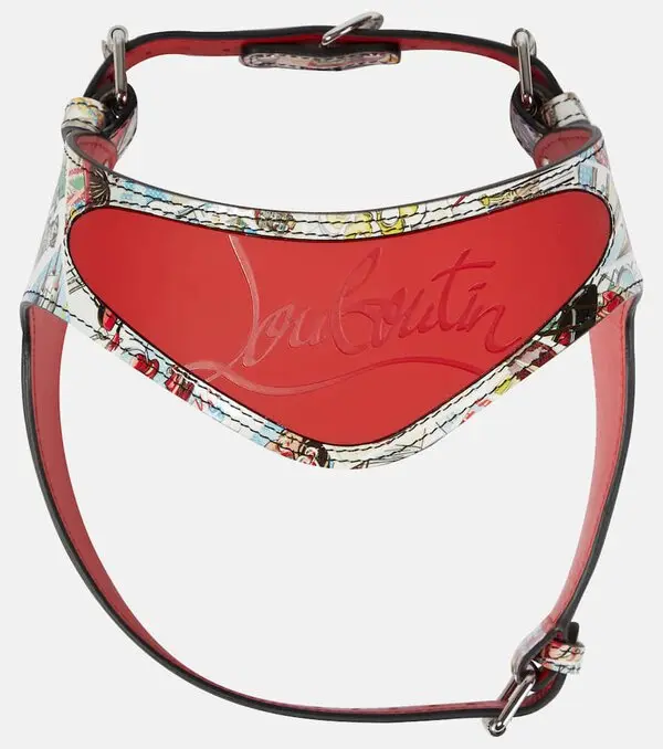 CHRISTIAN LOUBOUTIN Loubiharness Printed Leather Dog Harness - Multicoloured