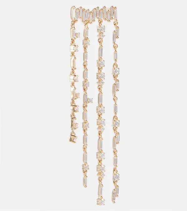 SUZANNE KALAN 18kt Fringe Earrings With Diamonds
