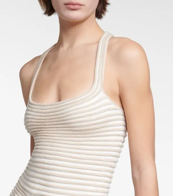 Alaïa Crepe And Chenille Minidress