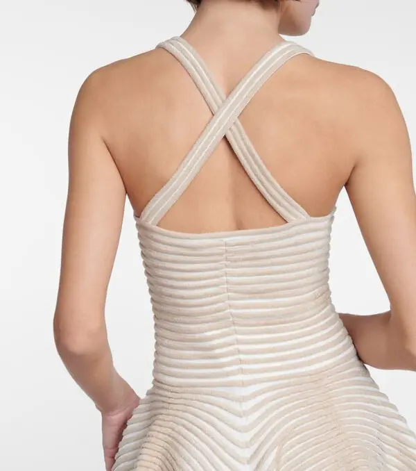 Alaïa Crepe And Chenille Minidress