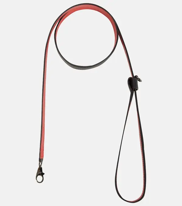 CHRISTIAN LOUBOUTIN Loubileash Leather Dog Leash - Black