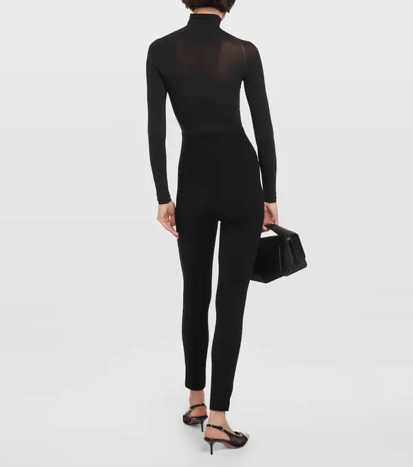 Alaïa High-rise Wool-blend Leggings