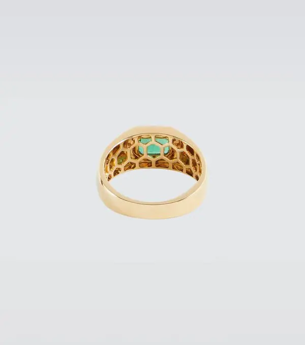 Shay Jewelry Champion 18kt Yellow Ring With Emerald