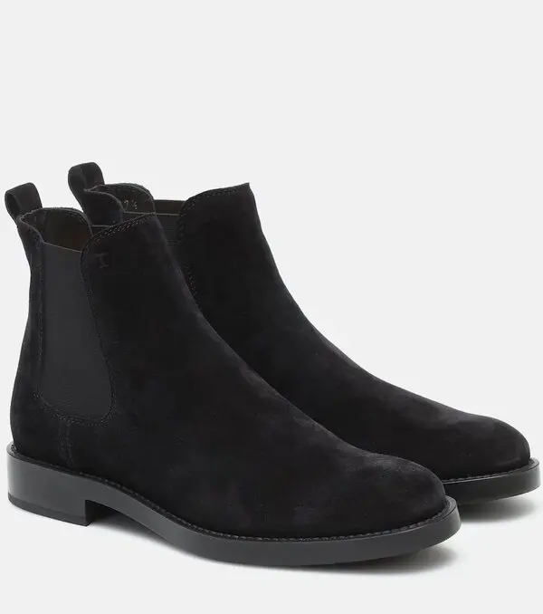 TOD'S Suede Chelsea Boots - Black