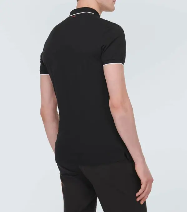 Zegna Cotton-blend Polo Shirt - Black