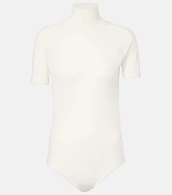 Alaïa Turtleneck Wool Bodysuit