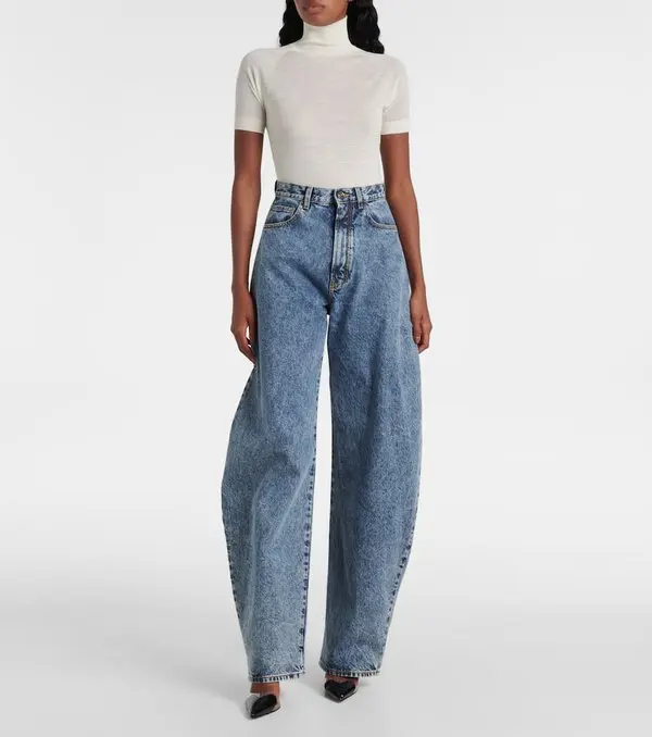 Alaïa Turtleneck Wool Bodysuit