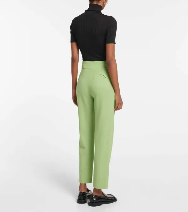 BLAZÉ MILANO High-rise Straight Virgin Wool Pants