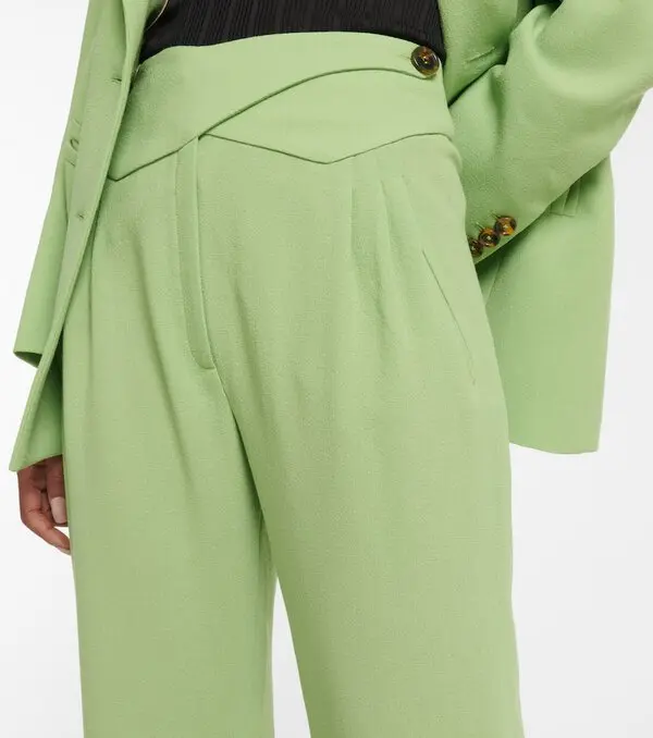 BLAZÉ MILANO High-rise Straight Virgin Wool Pants